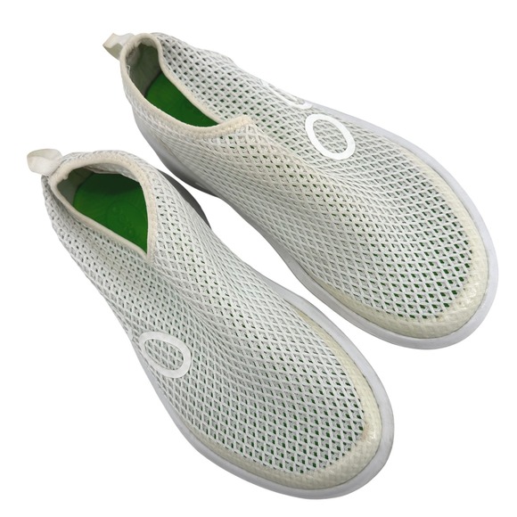OOFOS | Shoes | Oofos Mesh Slip On Sneakers White Green Women Us 9 Eu 4 ...